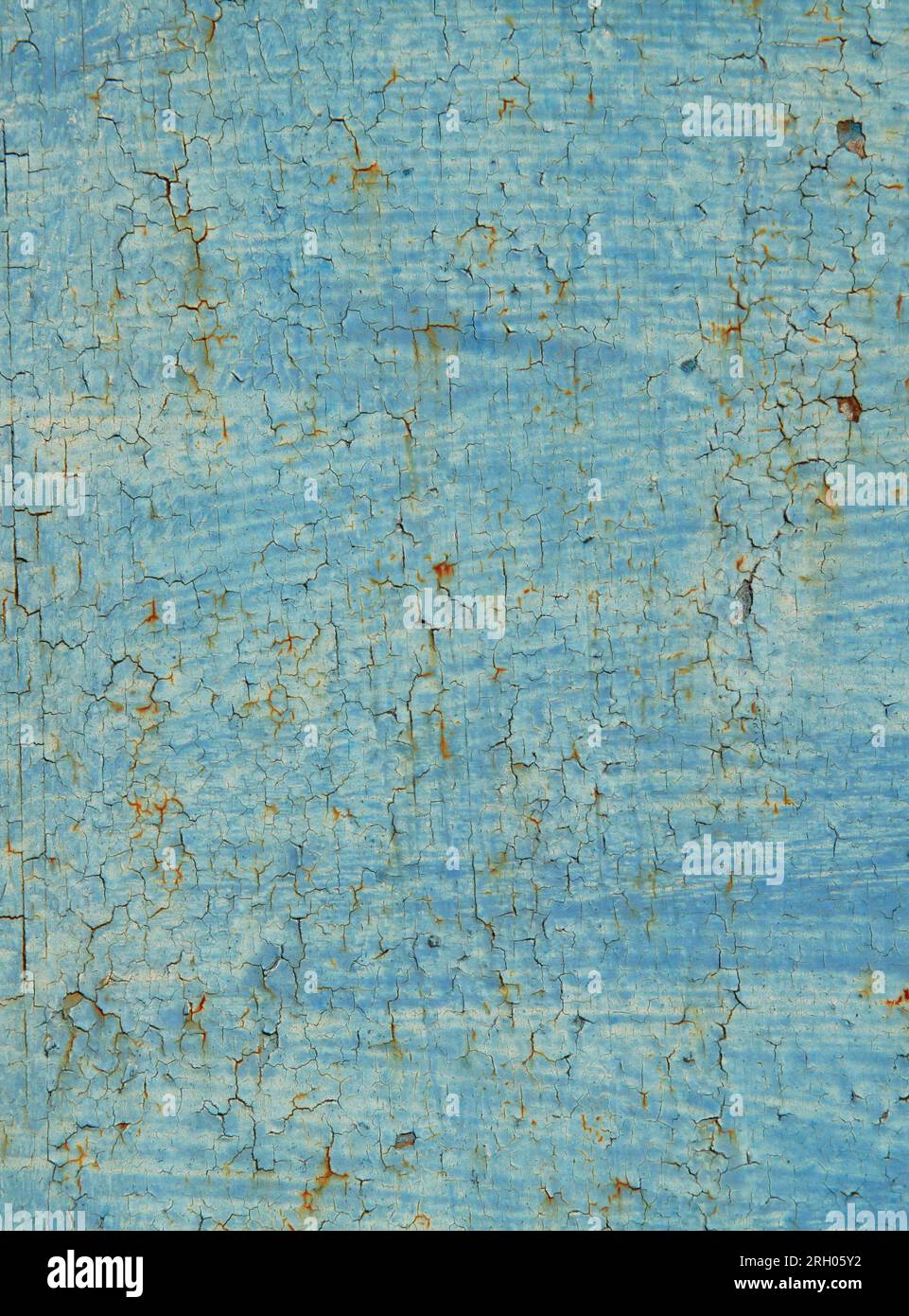 Wall background, texture, made of rusted metal. An old blue and rusty ...