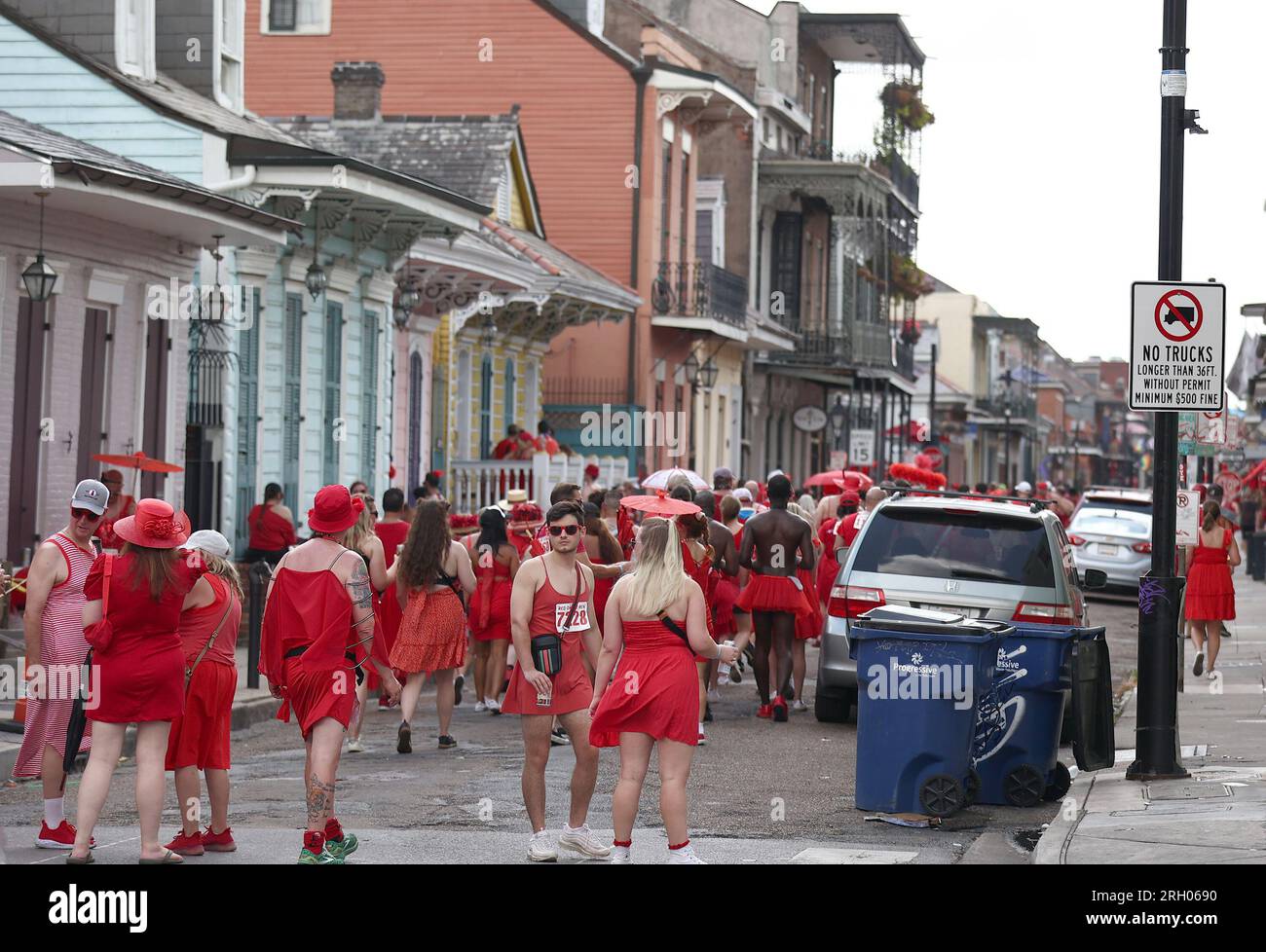 New Orleans, USA. 12th Aug, 2023. Participants of the Red Dress Run ...