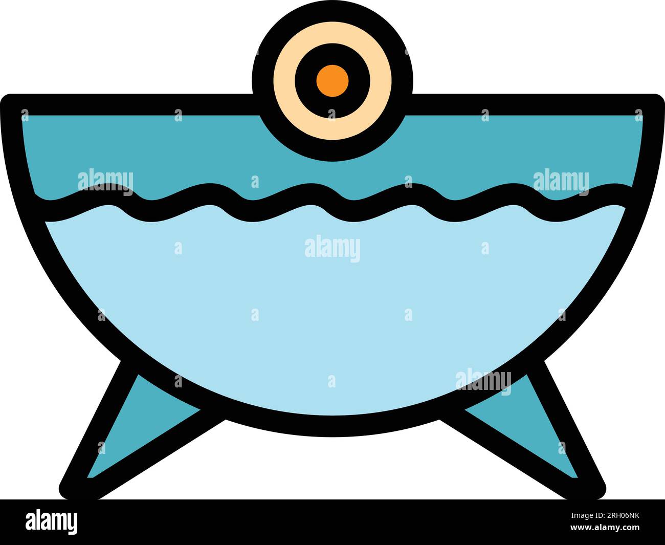 Gas boiler heater icon outline vector. House heat. Hot energy color ...