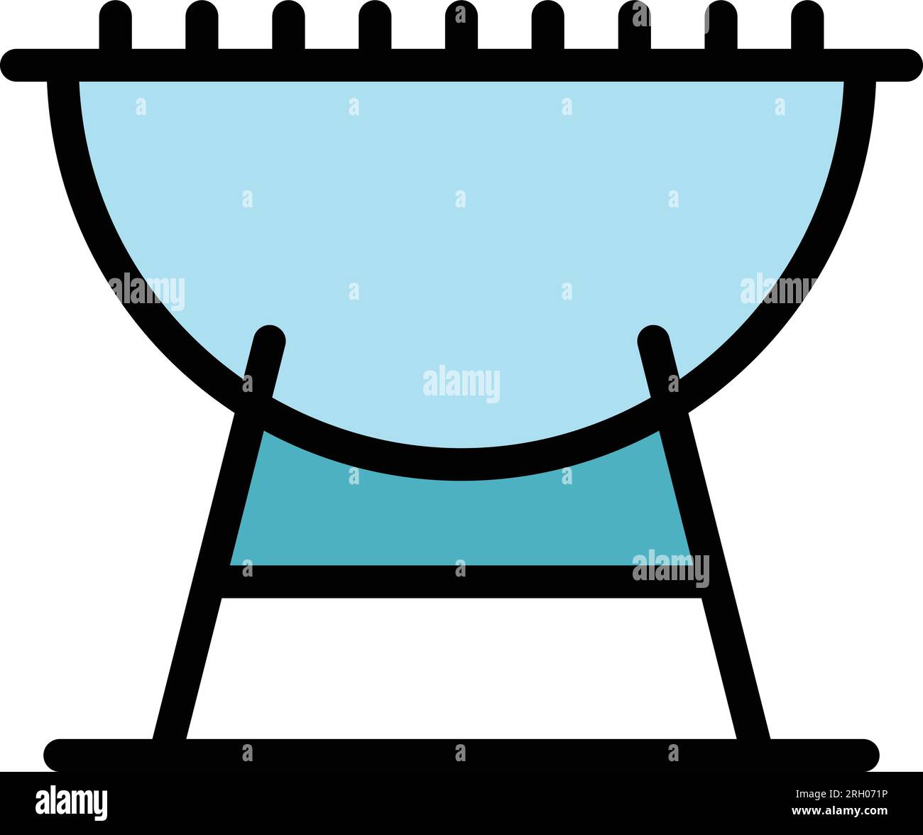 Pork bbq icon outline vector. Grill bbq. Steak food color flat Stock ...