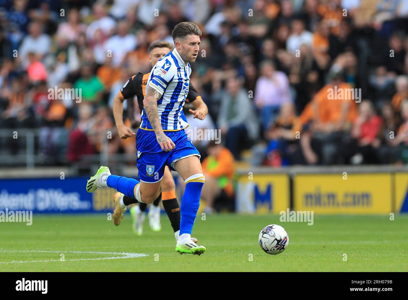 Hull, UK. 12th Aug, 2023. Sheffield Wednesday midfielder Josh Windass ...