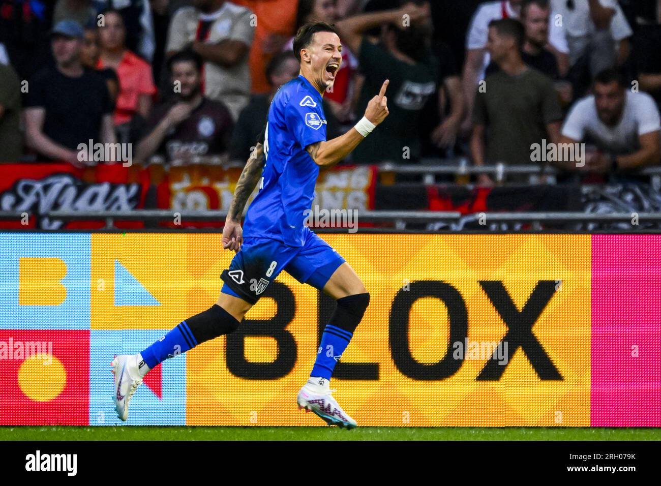 AMSTERDAM - Mario Engels of Heracles Almelo celebrates the 1-0 during ...