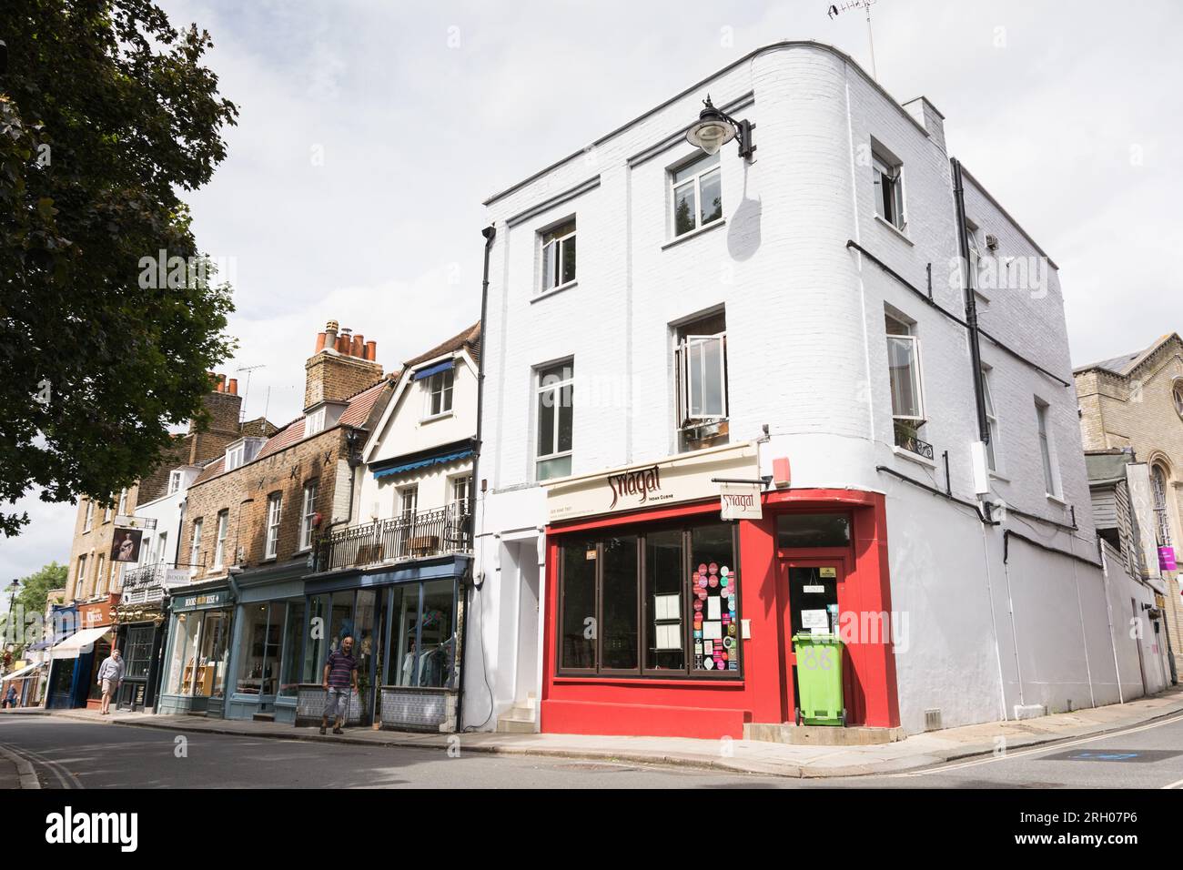 Swagat Indian restaurant and traditional looking shop fronts on Hill ...