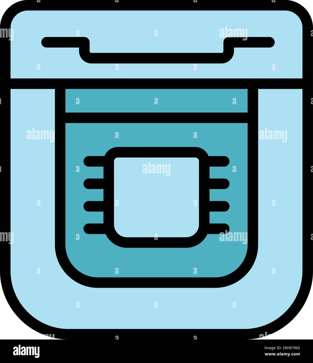 Food bread making icon outline vector. Breadmaker machine. Button ...