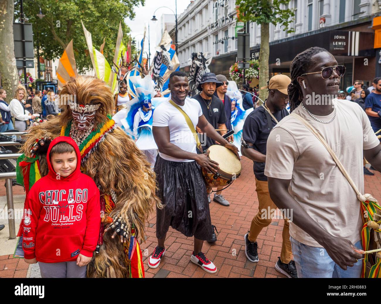 Lion People Dancing, and Street Parade, (Zimba Lion Masquerade) at ...