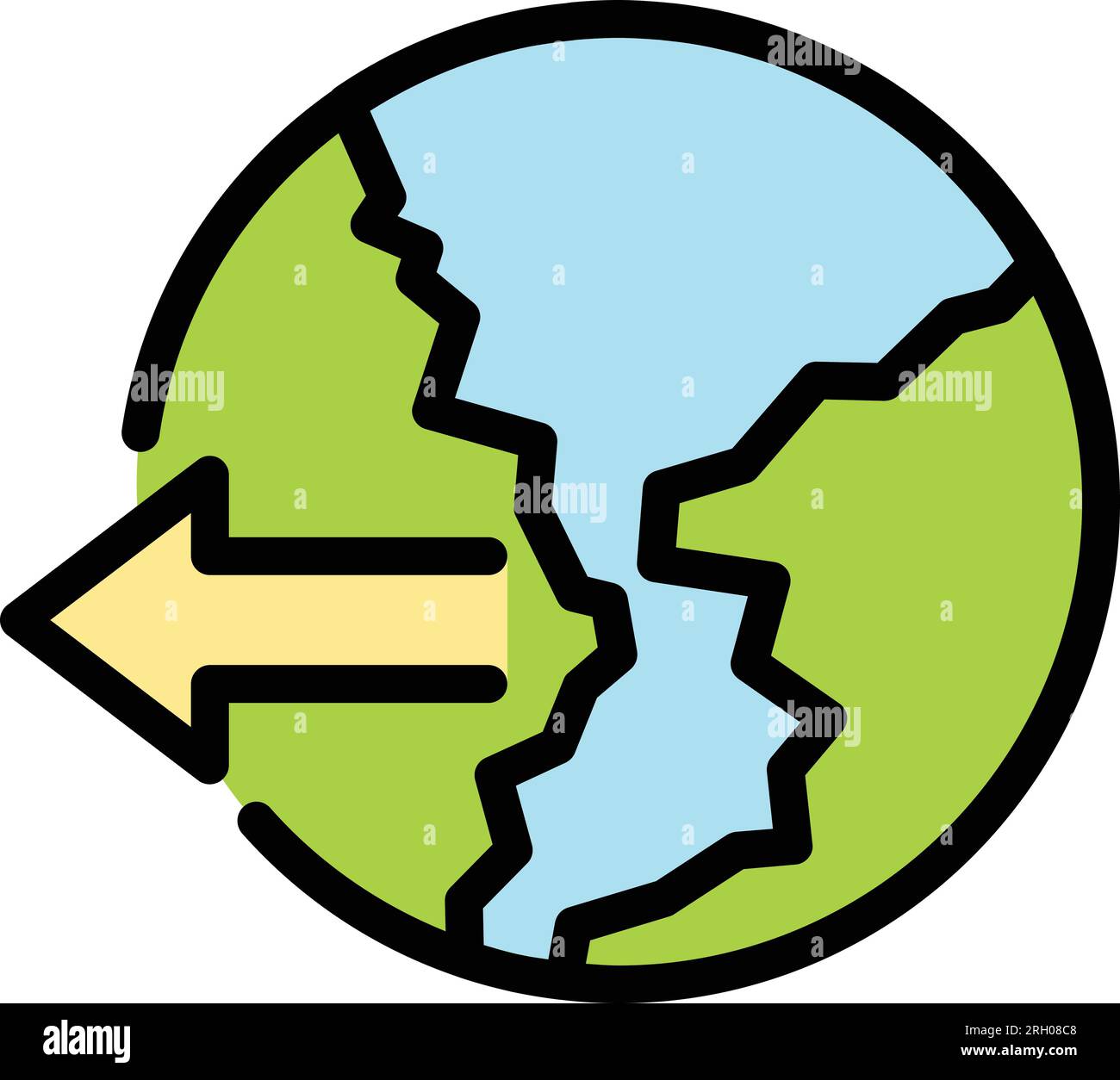 Travel world icon outline vector. Around globe. Global map color flat ...