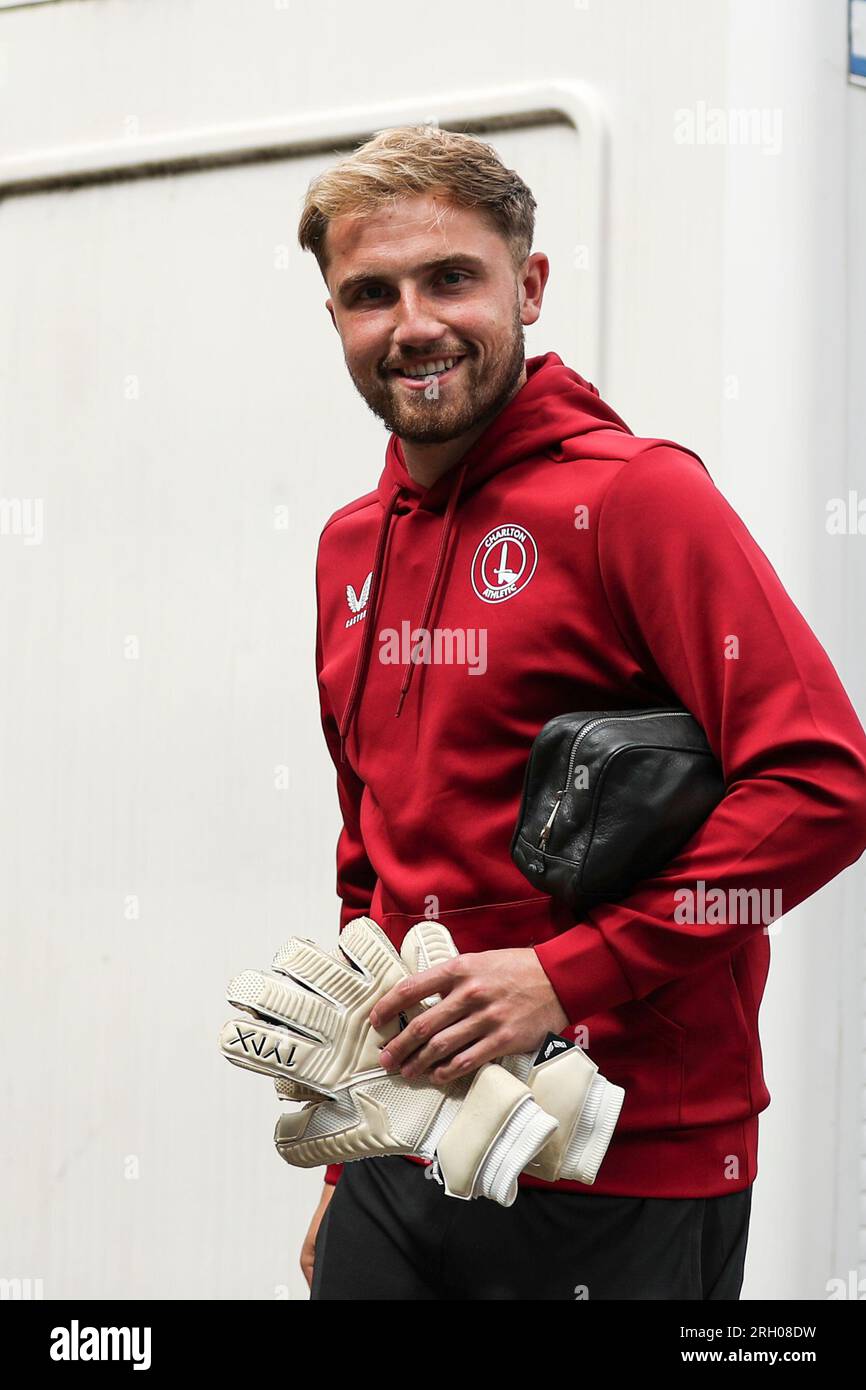Peterborough on Saturday 12th August 2023. Harry Isted of Charlton ...