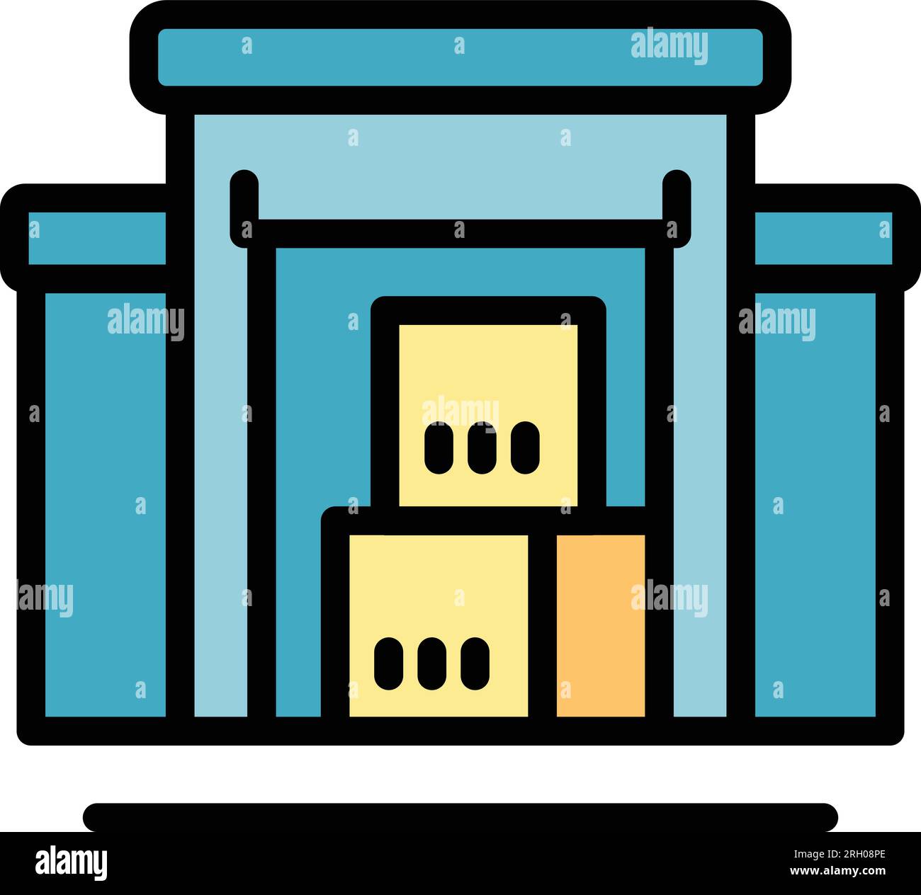 Warehouse inventory icon outline vector. Digital management. Control ...