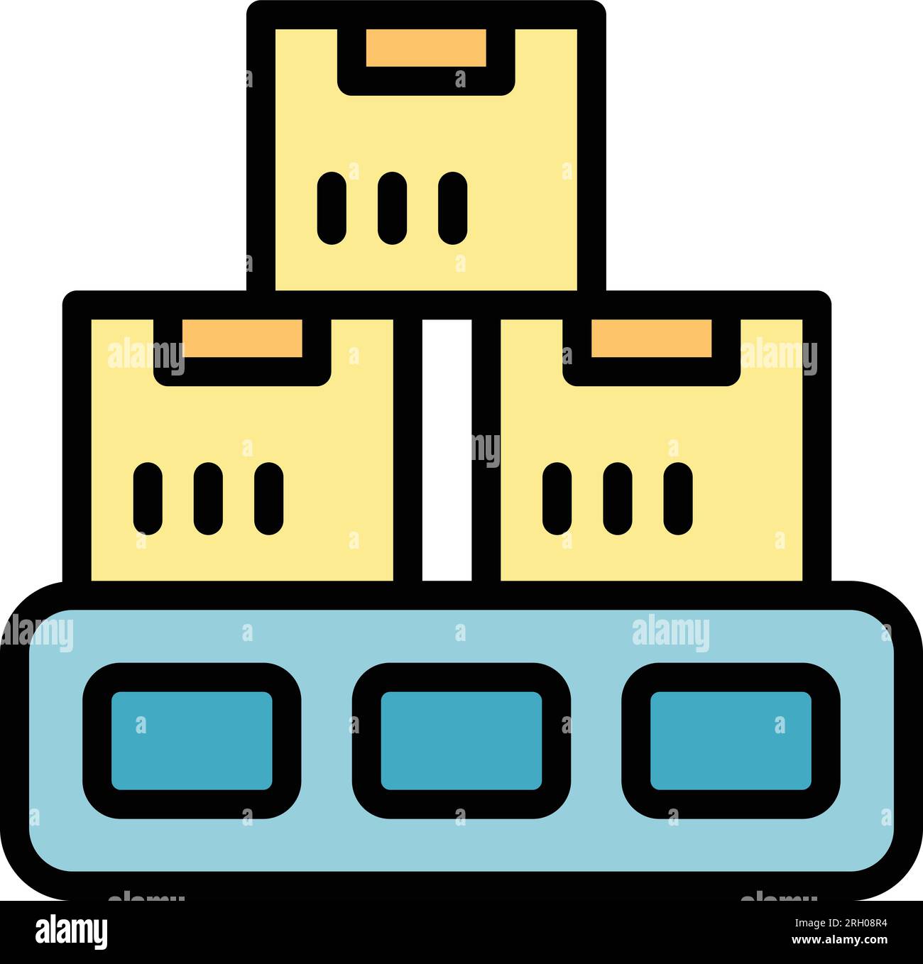 Stock inventory icon outline vector. Digital control. Management system ...
