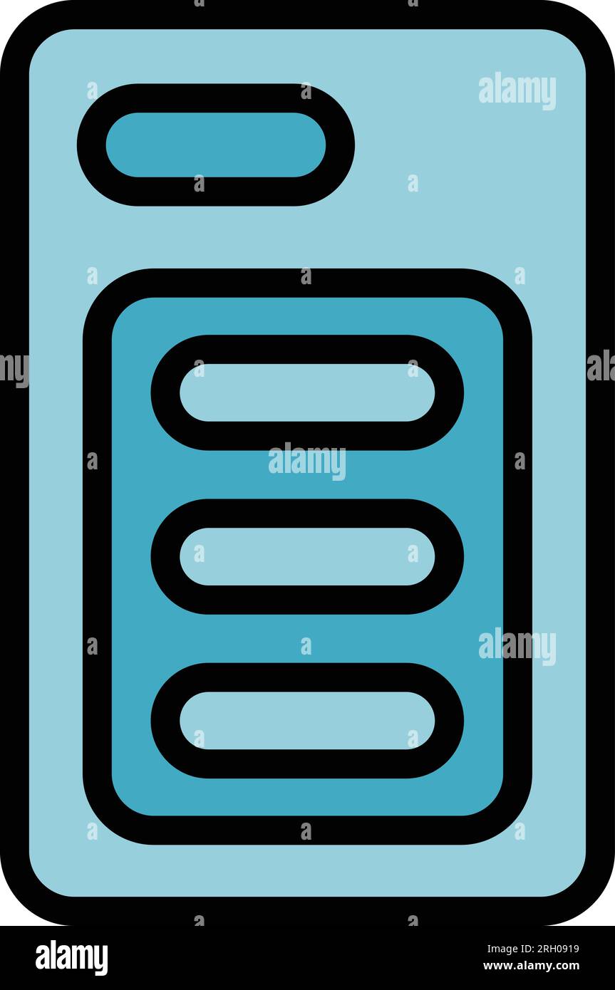 Anti drop case phone icon outline vector. Smartphone cover. Cell device ...