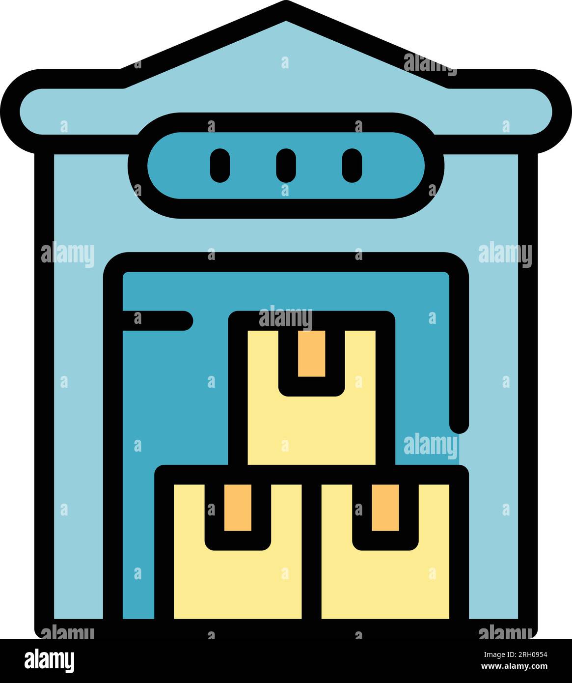 Supplier warehouse icon outline vector. Computer system. Digital ...