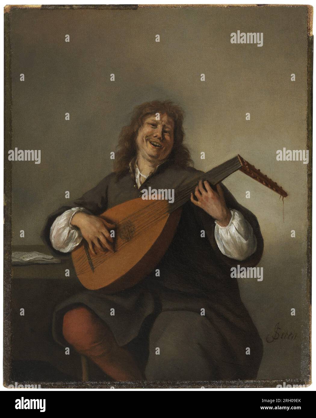 Man playing the lute circa 1664 by Jan Steen Stock Photo - Alamy