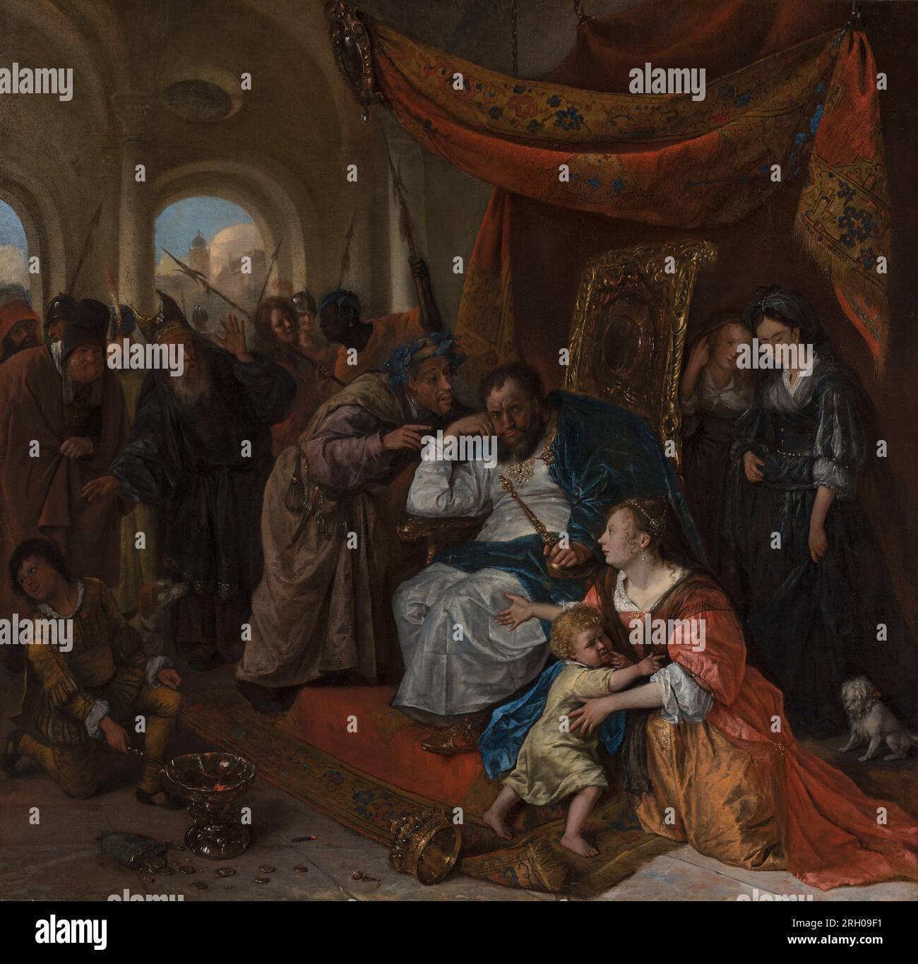 Moses and Pharaoh’s Crown circa 1670 by Jan Steen Stock Photo - Alamy