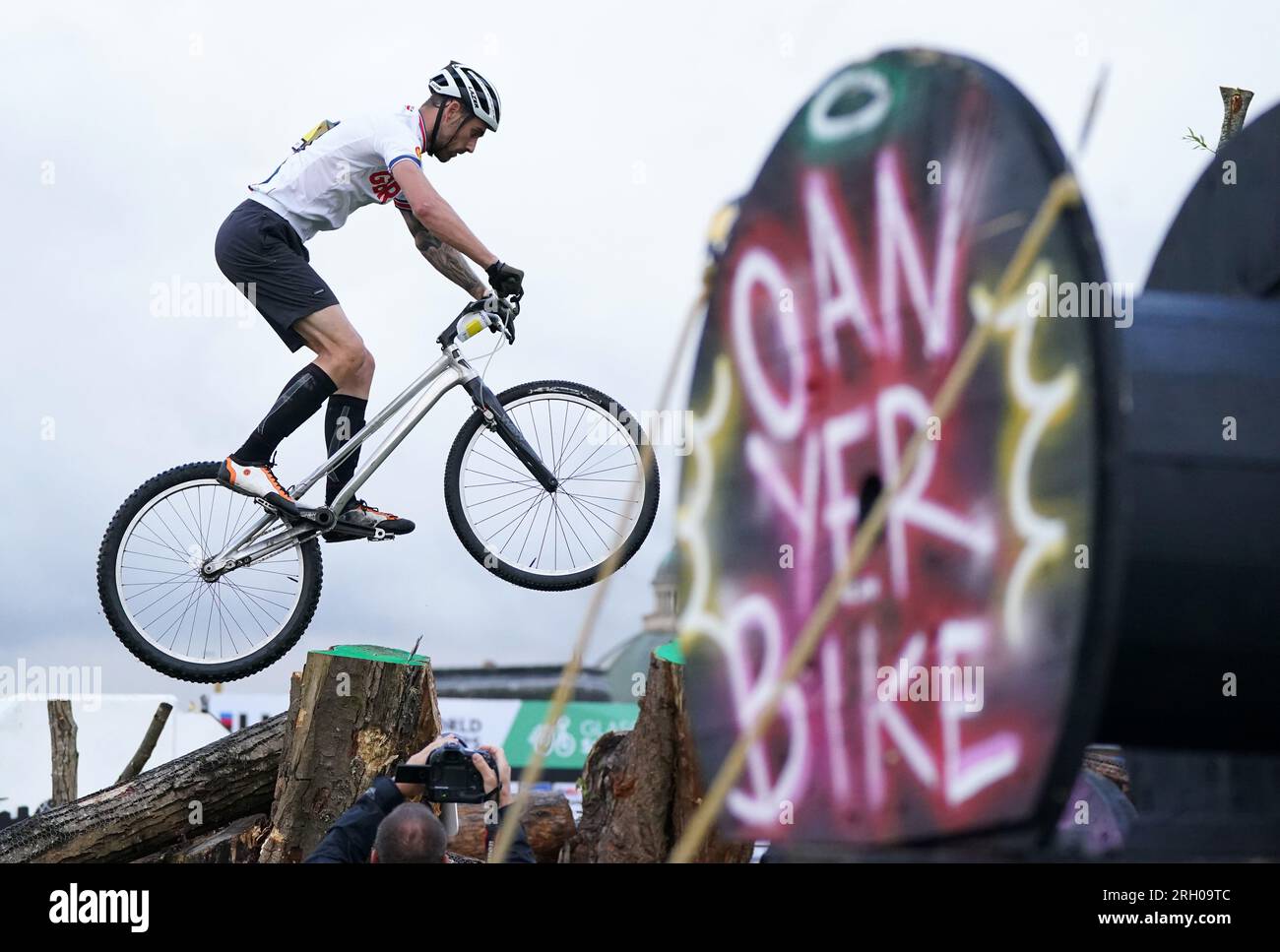 Great Britain's Jack Carthy in the Mens Elite 26" Trials Final during ...