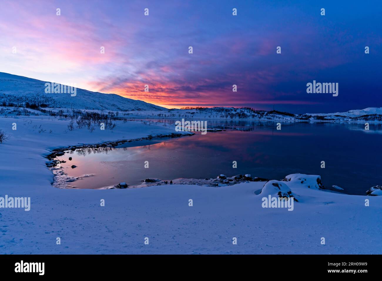 Nature landscape of Tromso, Norway in Winter Stock Photo - Alamy