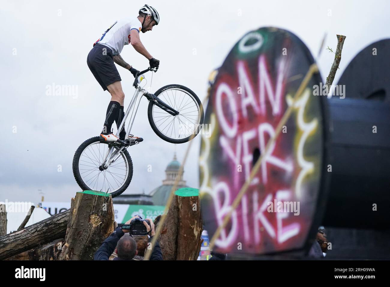 Great Britain's Jack Carthy in the Mens Elite 26" Trials Final during ...