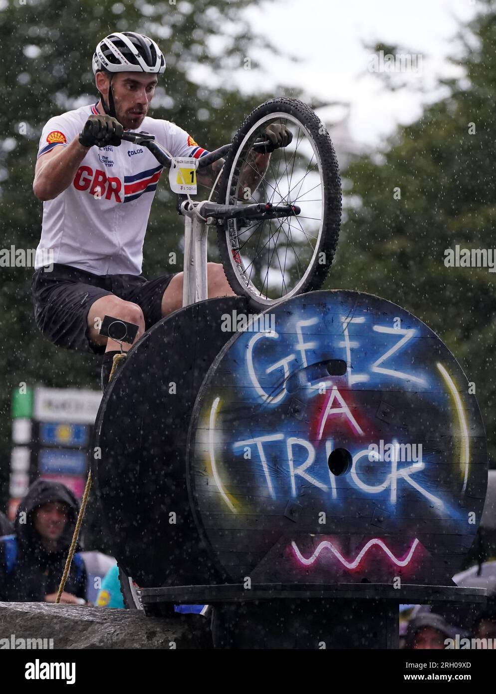 Great Britain's Jack Carthy in the Mens Elite 26" Trials Final during ...