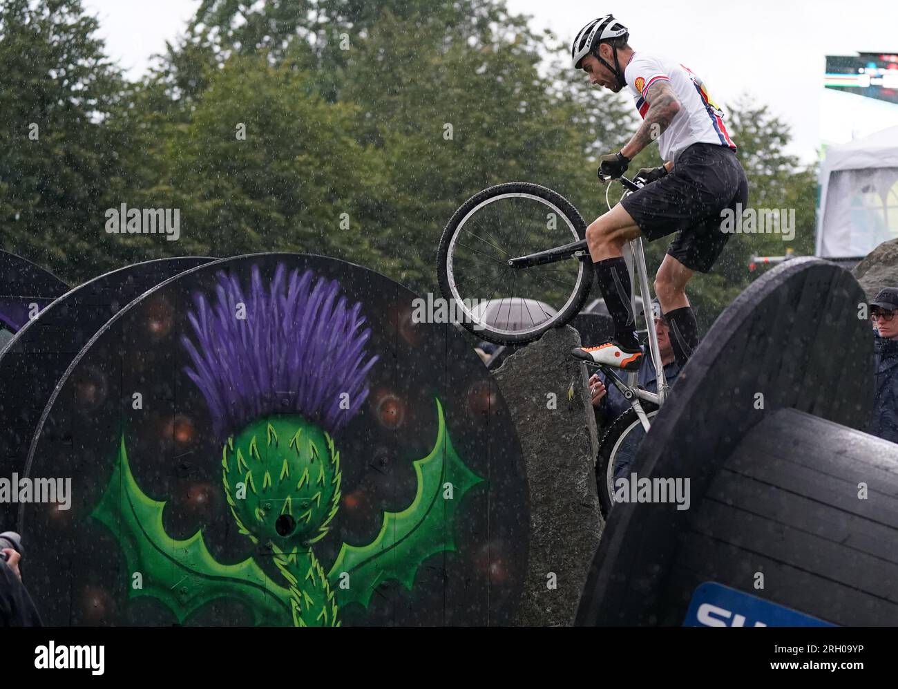 Great Britain's Jack Carthy in the Mens Elite 26" Trials Final during ...