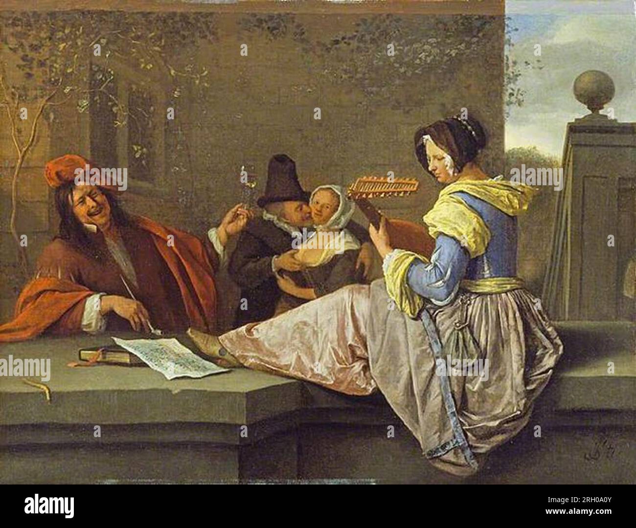 The Lute Player circa 1670 by Jan Steen Stock Photo - Alamy