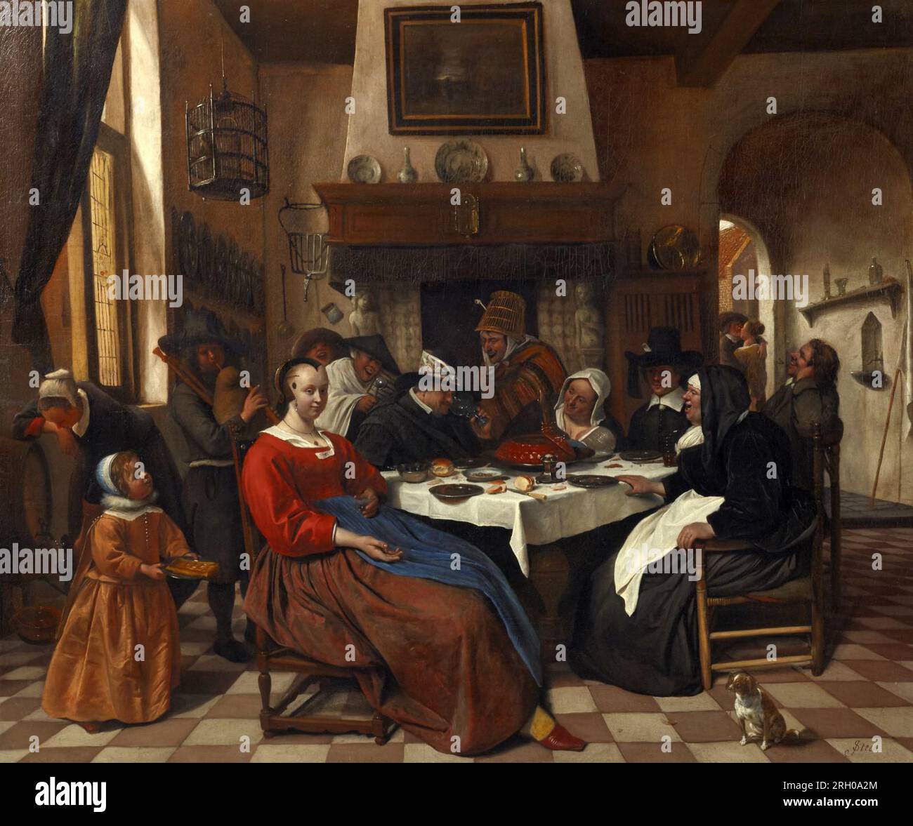 Twelfth-Night Feast circa 1664 by Jan Steen Stock Photo - Alamy