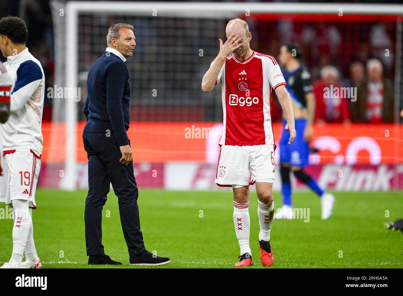 AMSTERDAM - (lr) Ajax coach Maurice Steijn, Davy Klaassen of Ajax during the Dutch premier ...