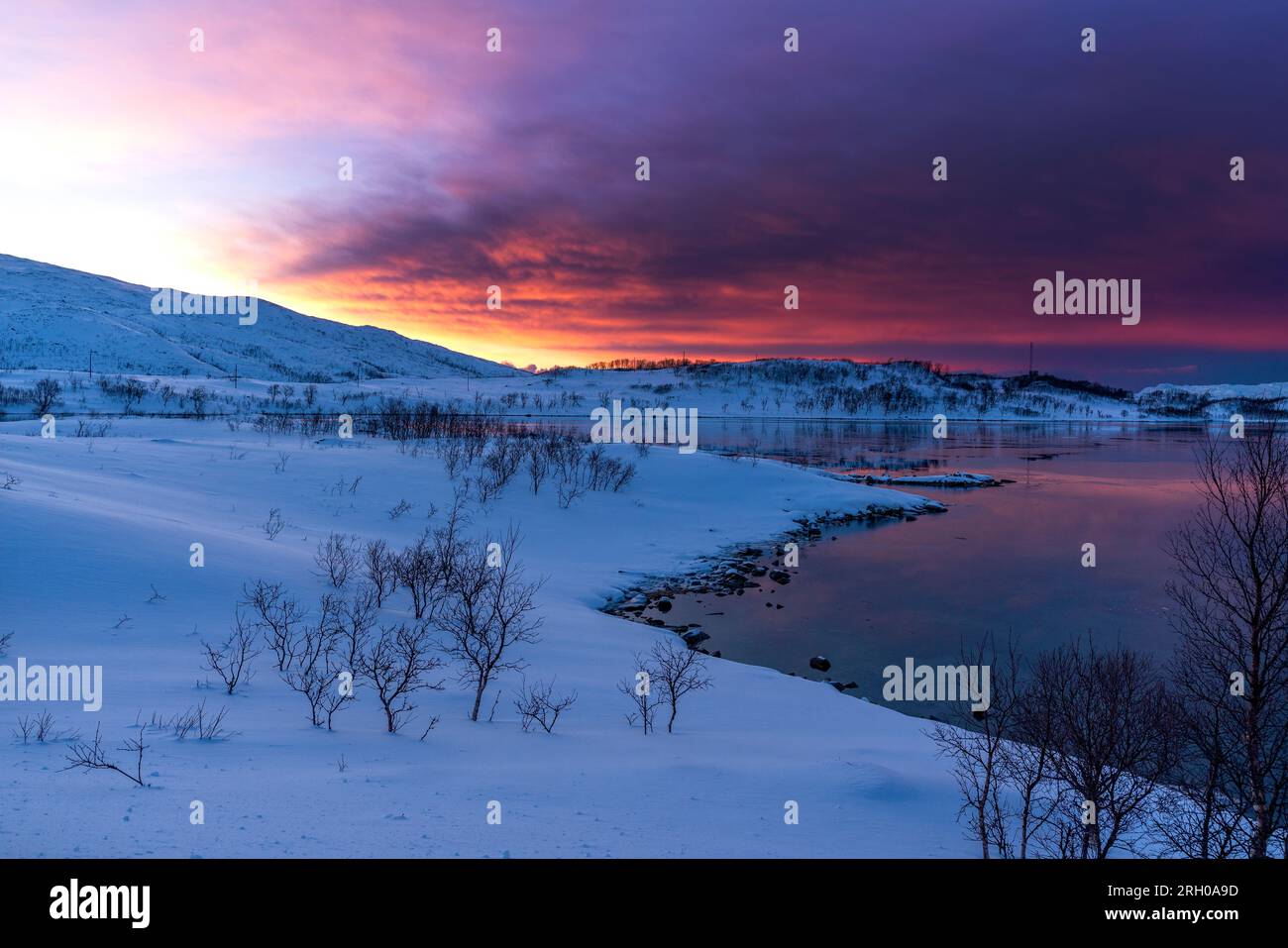 Nature landscape of Tromso, Norway in Winter Stock Photo - Alamy