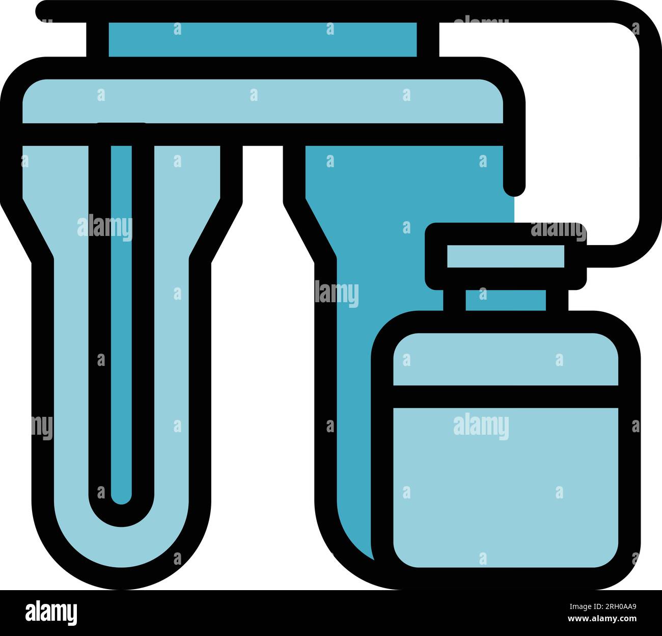 Kitchen water system icon outline vector. Osmosis filter. Purification ...