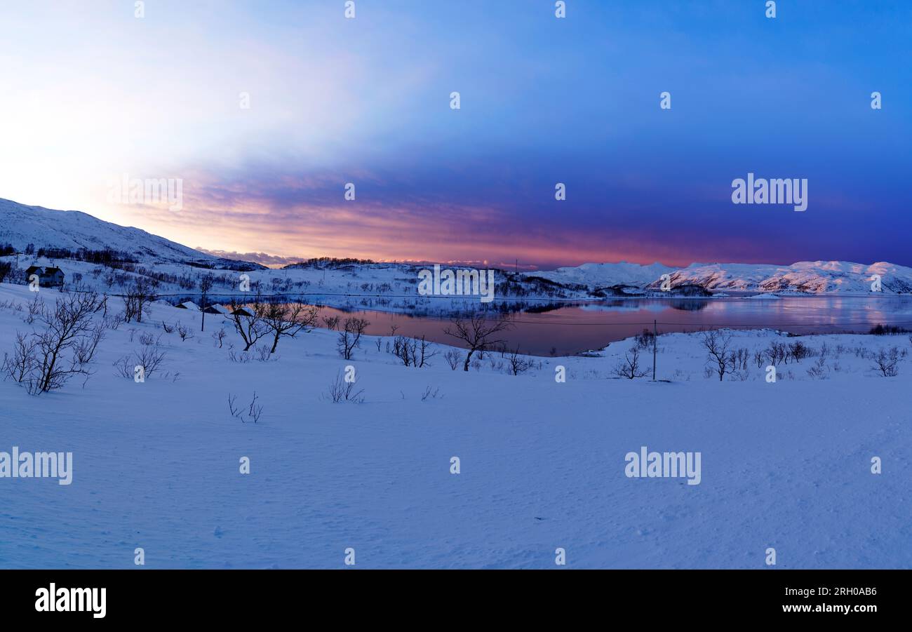 Nature landscape of Tromso, Norway in Winter Stock Photo - Alamy