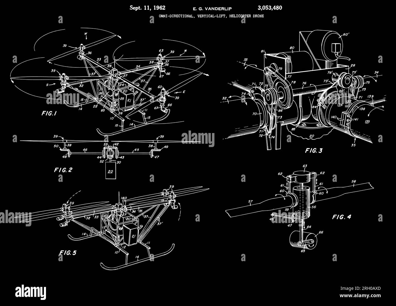Early Helicopter Drone 1962 patent Stock Vector Image & Art - Alamy