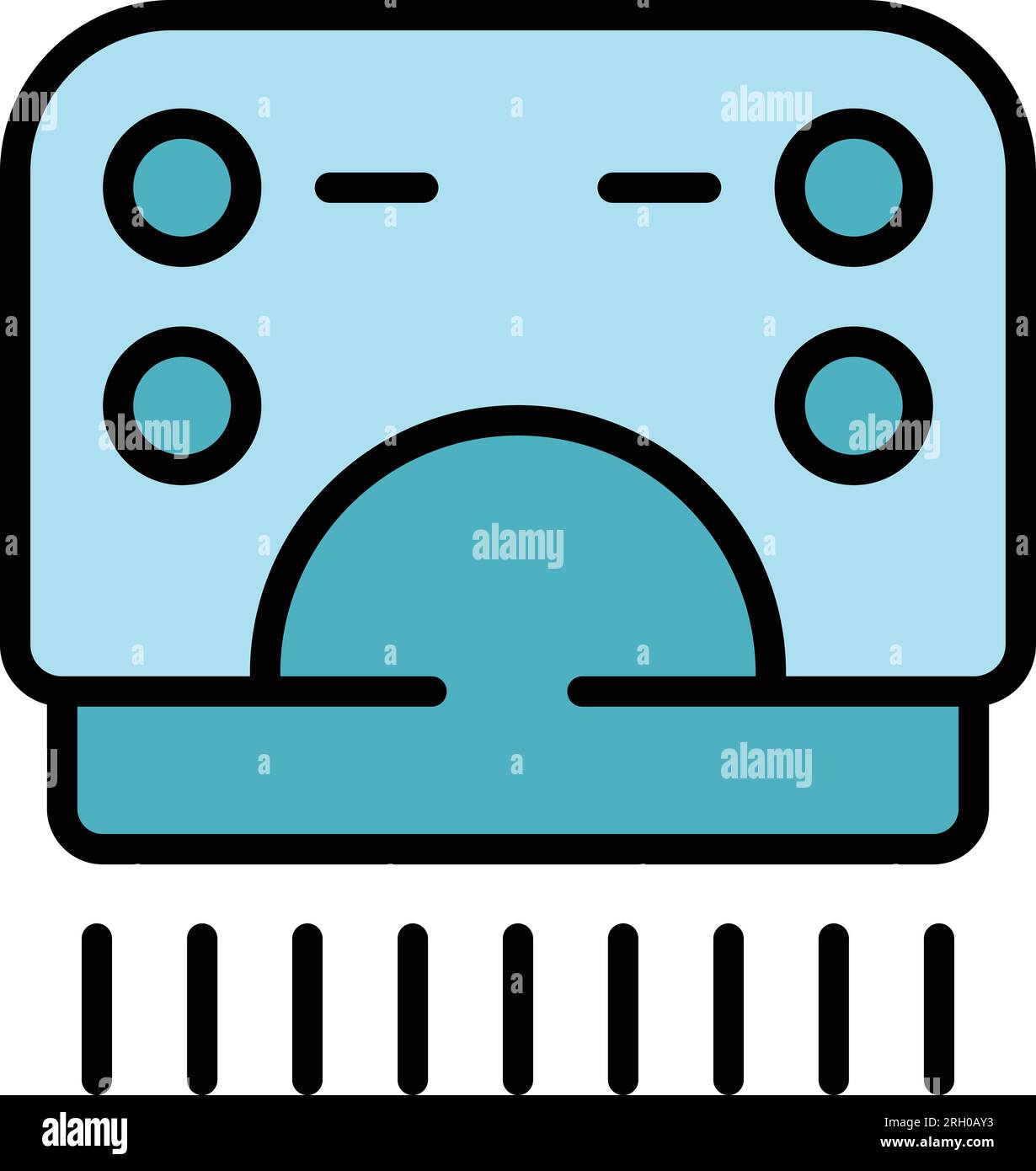 Automatic hand dryer icon outline vector. Toilet machine. Dry air color ...