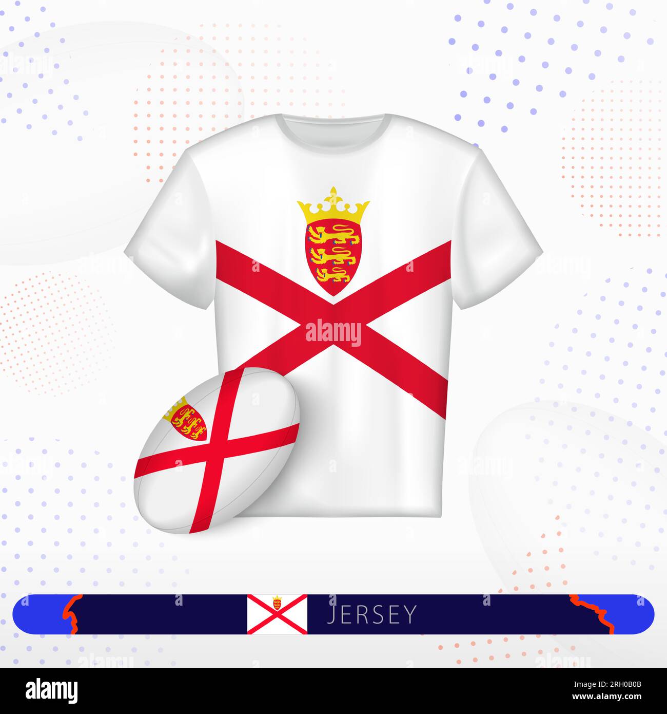 Jersey rugby jersey with rugby ball of Jersey on abstract sport ...