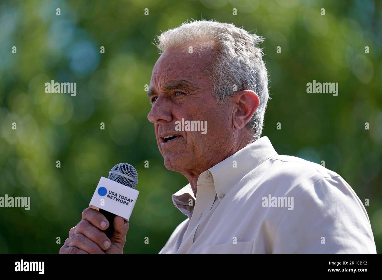 Democratic presidential candidate Robert F. Kennedy Jr., speaks during ...