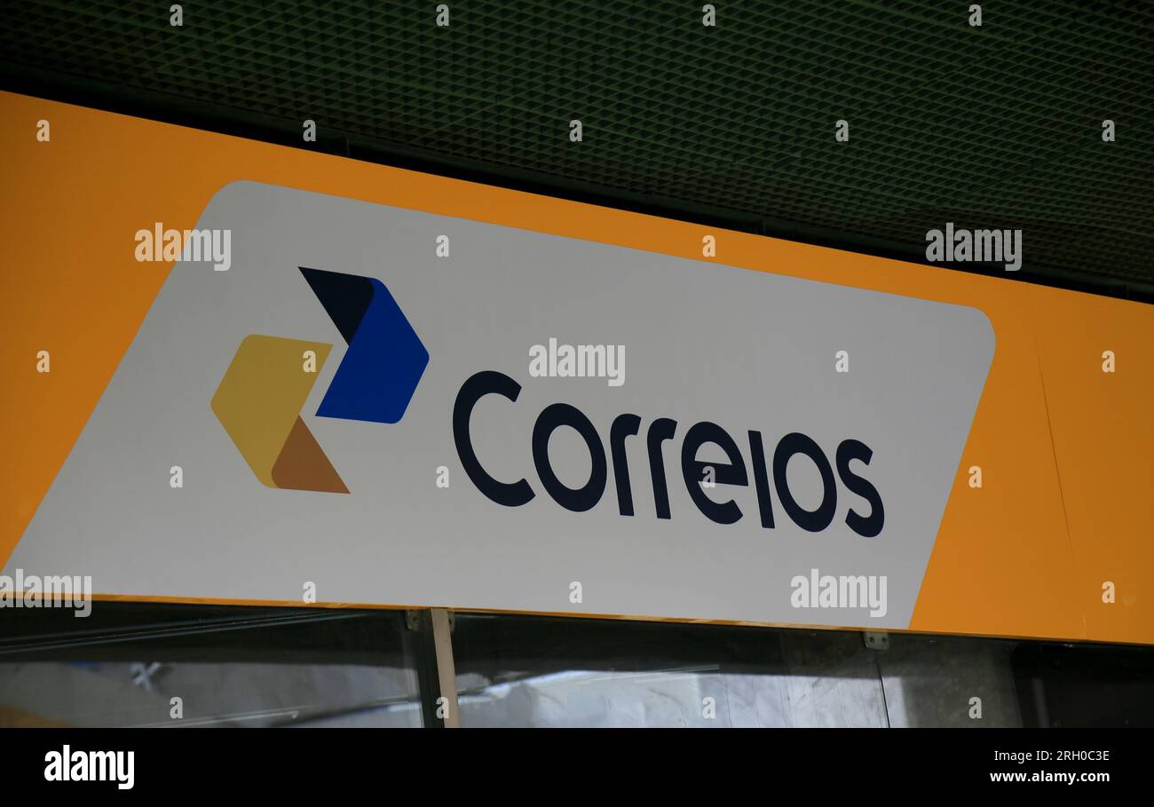 salvador, bahia, brazil - august 11, 2023: Facade of a post office ...