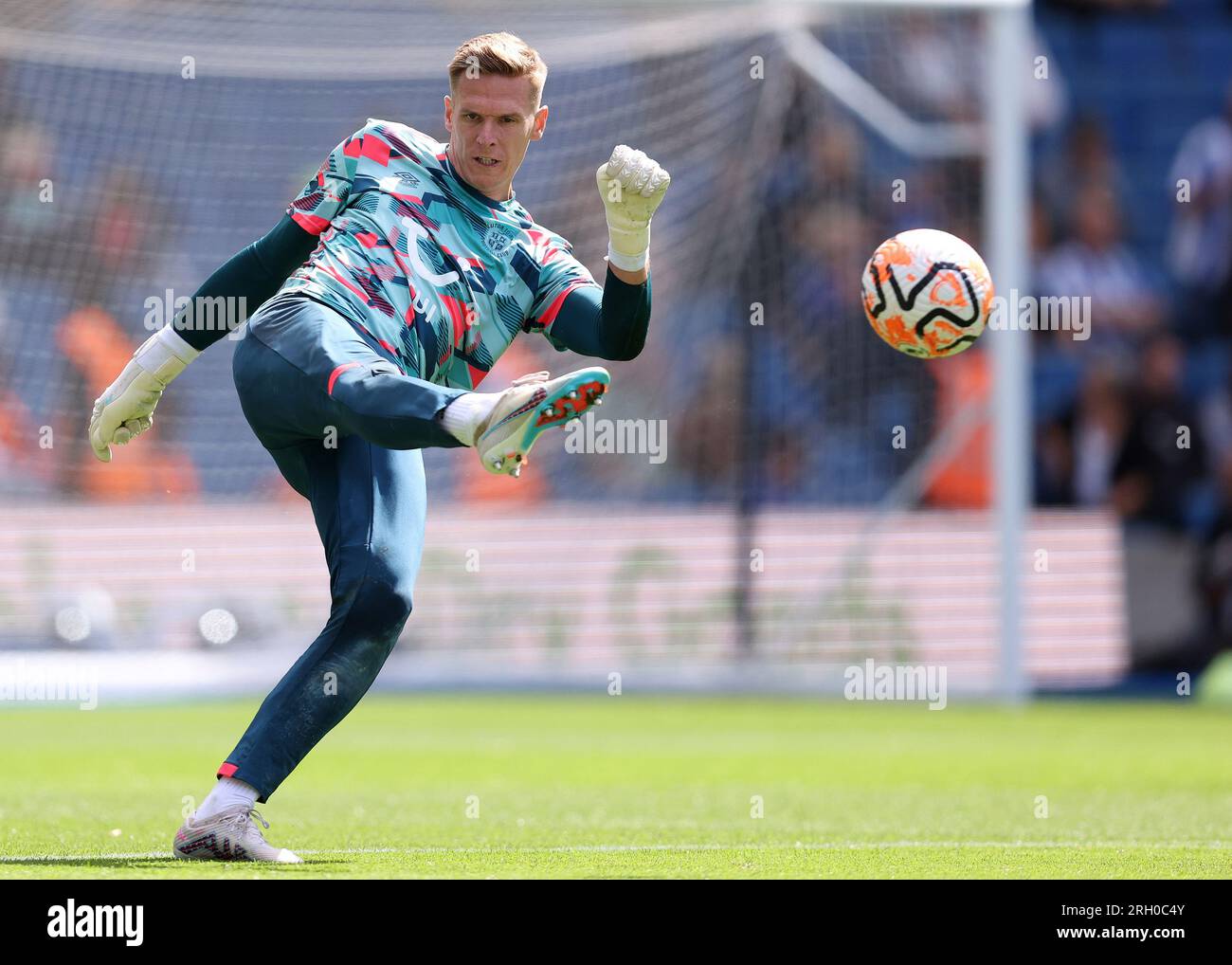 Brighton and Hove, UK. 12th Aug, 2023. Thomas Kaminski of Luton Town ...
