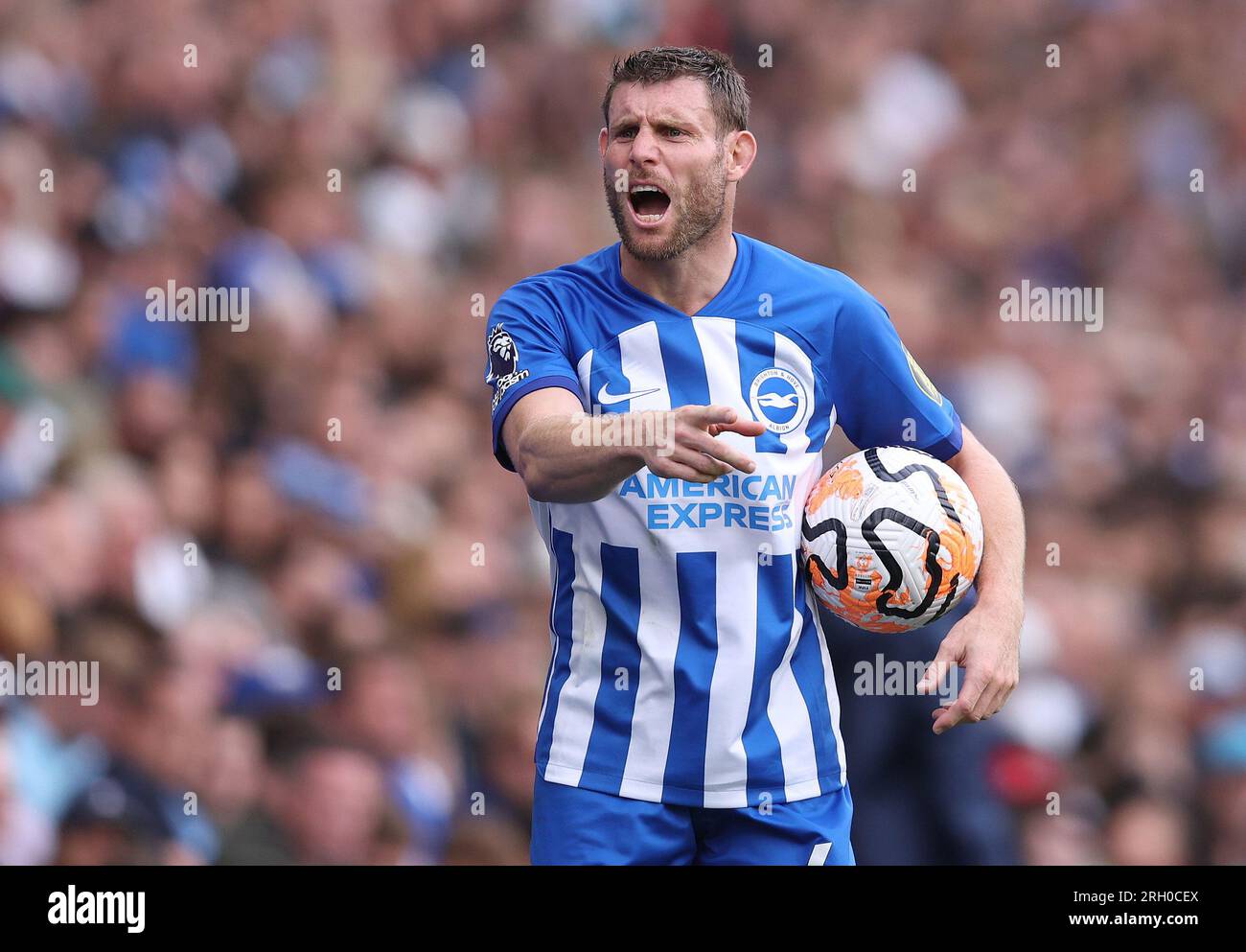 Brighton and Hove, UK. 12th Aug, 2023. James Milner of Brighton and ...
