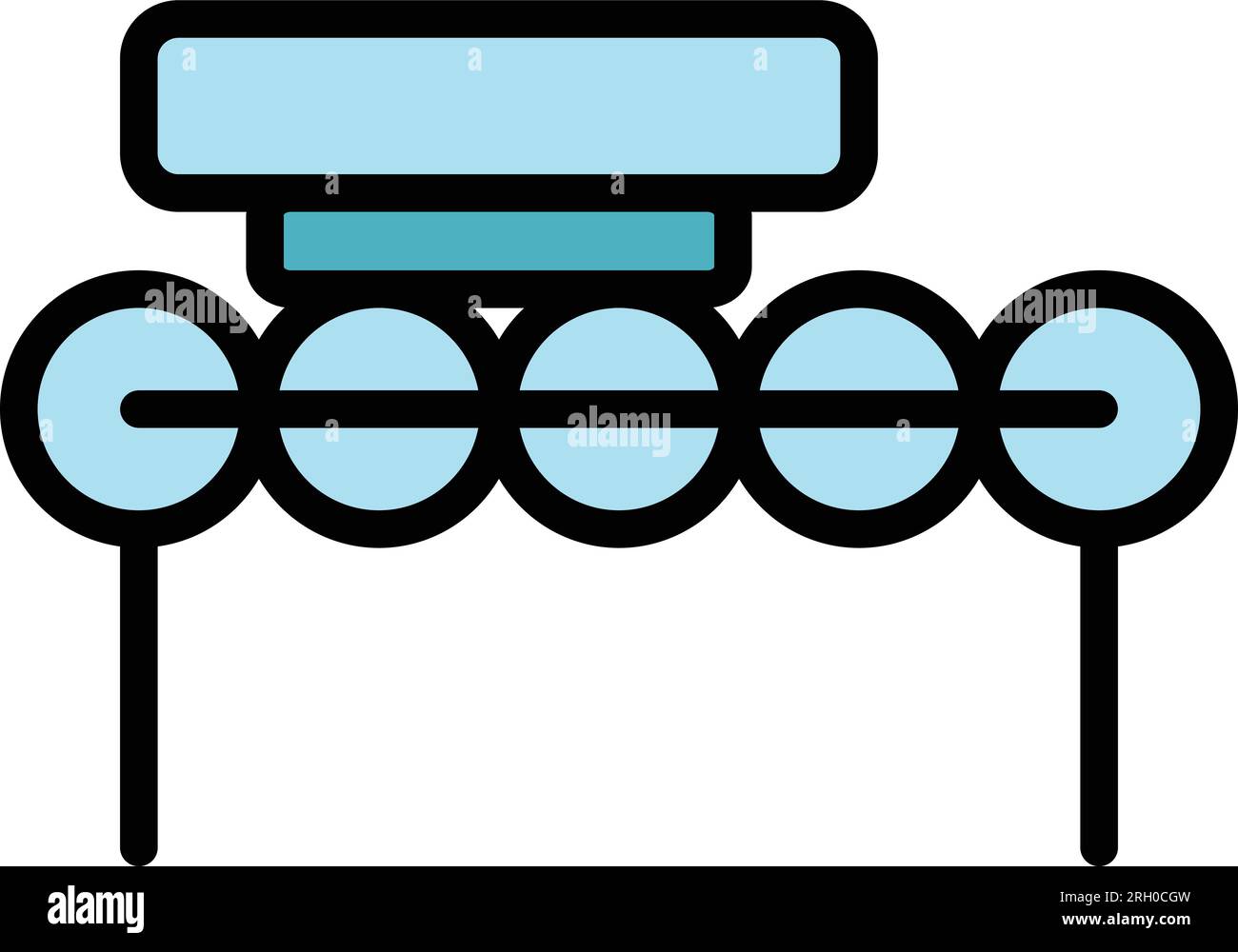 Stand car wheel icon outline vector. Tire rym. Alloy chrome color flat ...