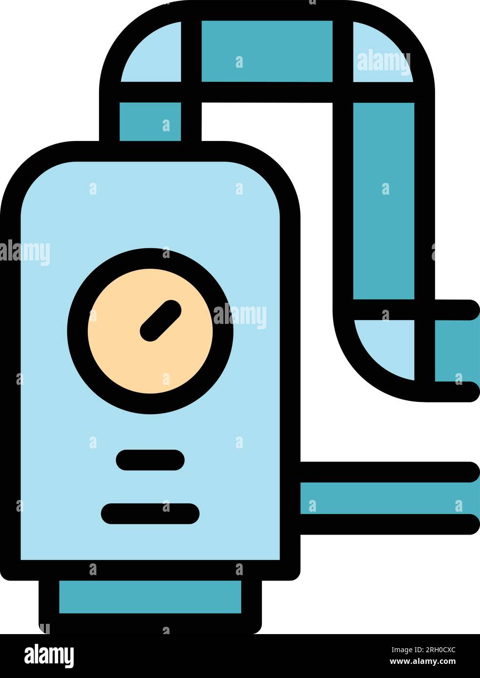 Gas boiler pipe icon outline vector. House heater. Water energy color ...