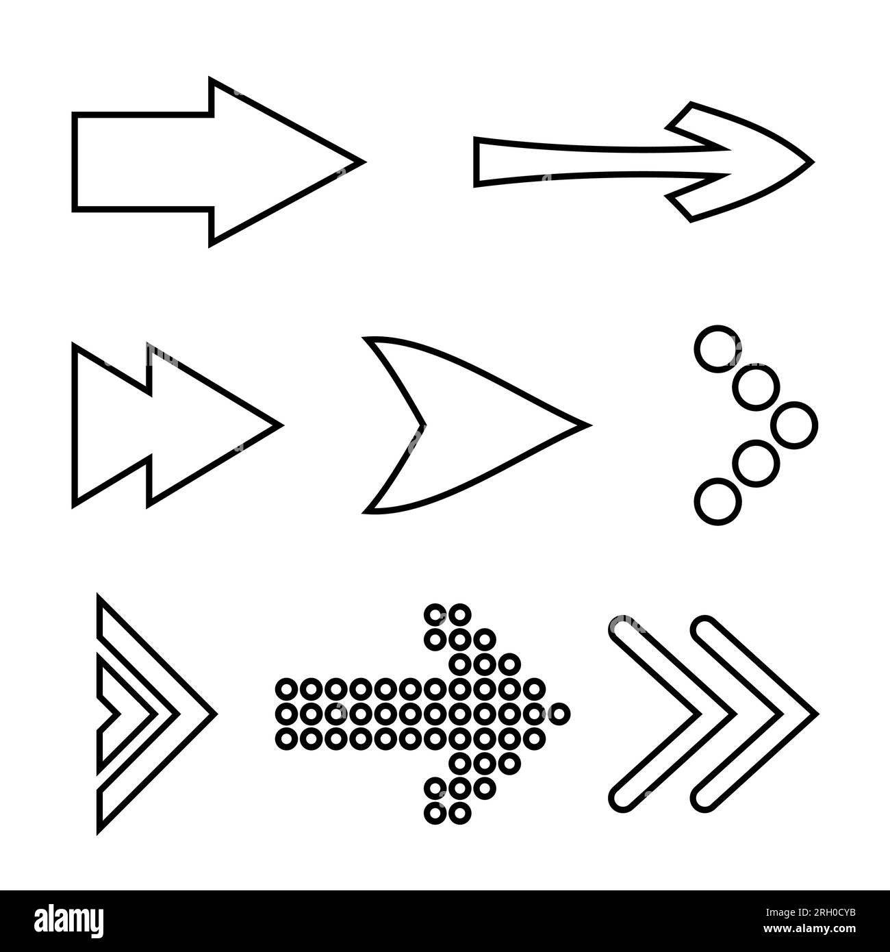 Icon Set of Flat Arrows. Isolated Icon Collection for Back and Next ...