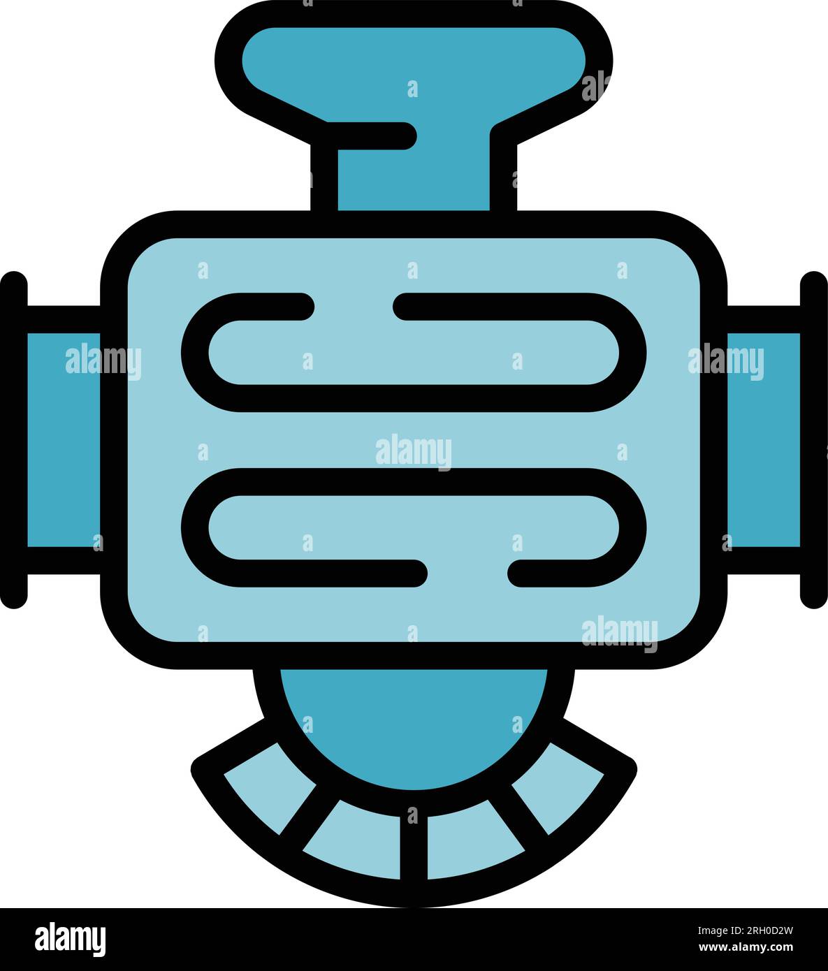 Pump irrigation icon outline vector. Water system. Automatic farm color ...