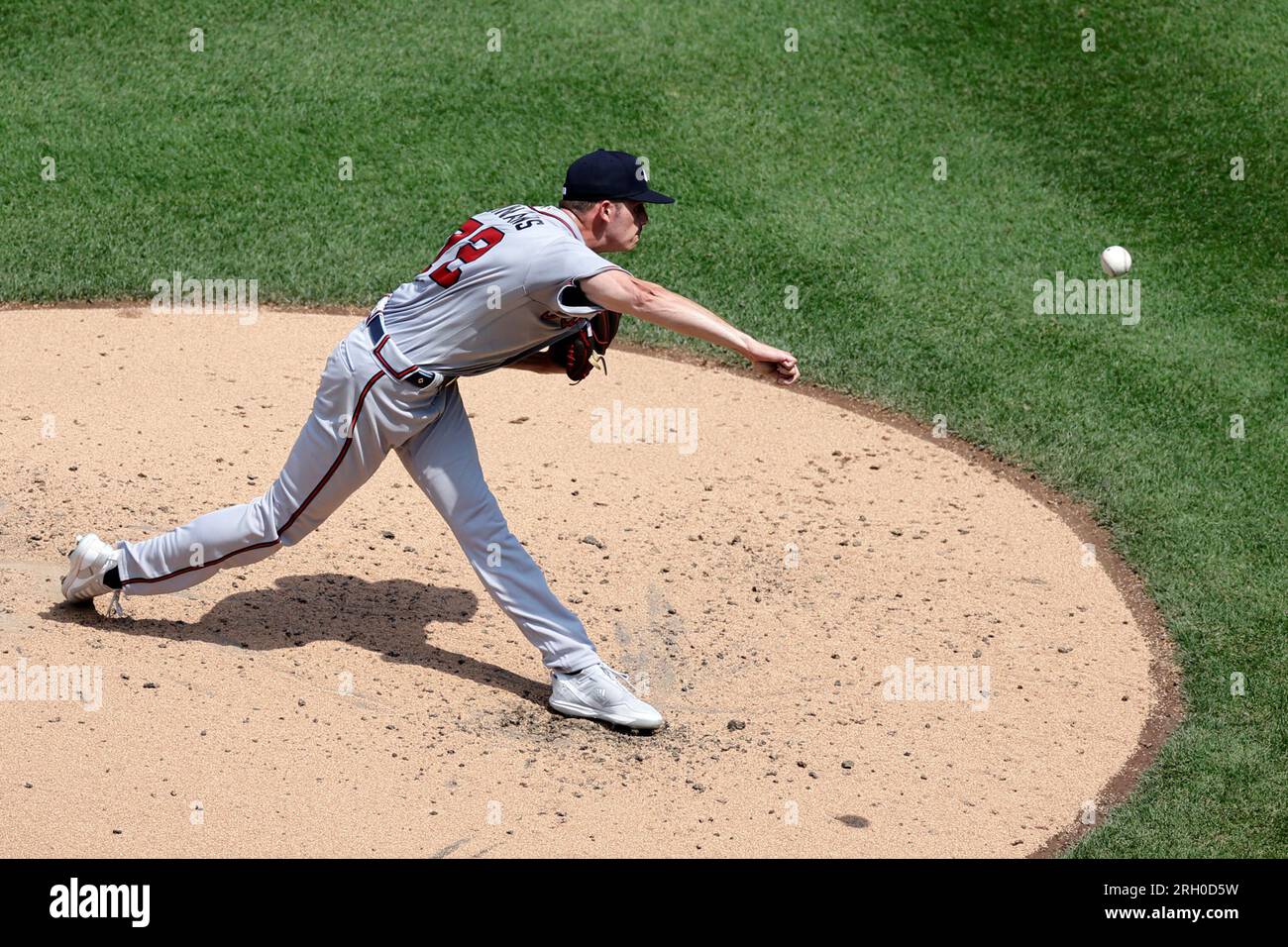 Atlanta Braves pitcher Allan Winans throws against the New York Mets ...
