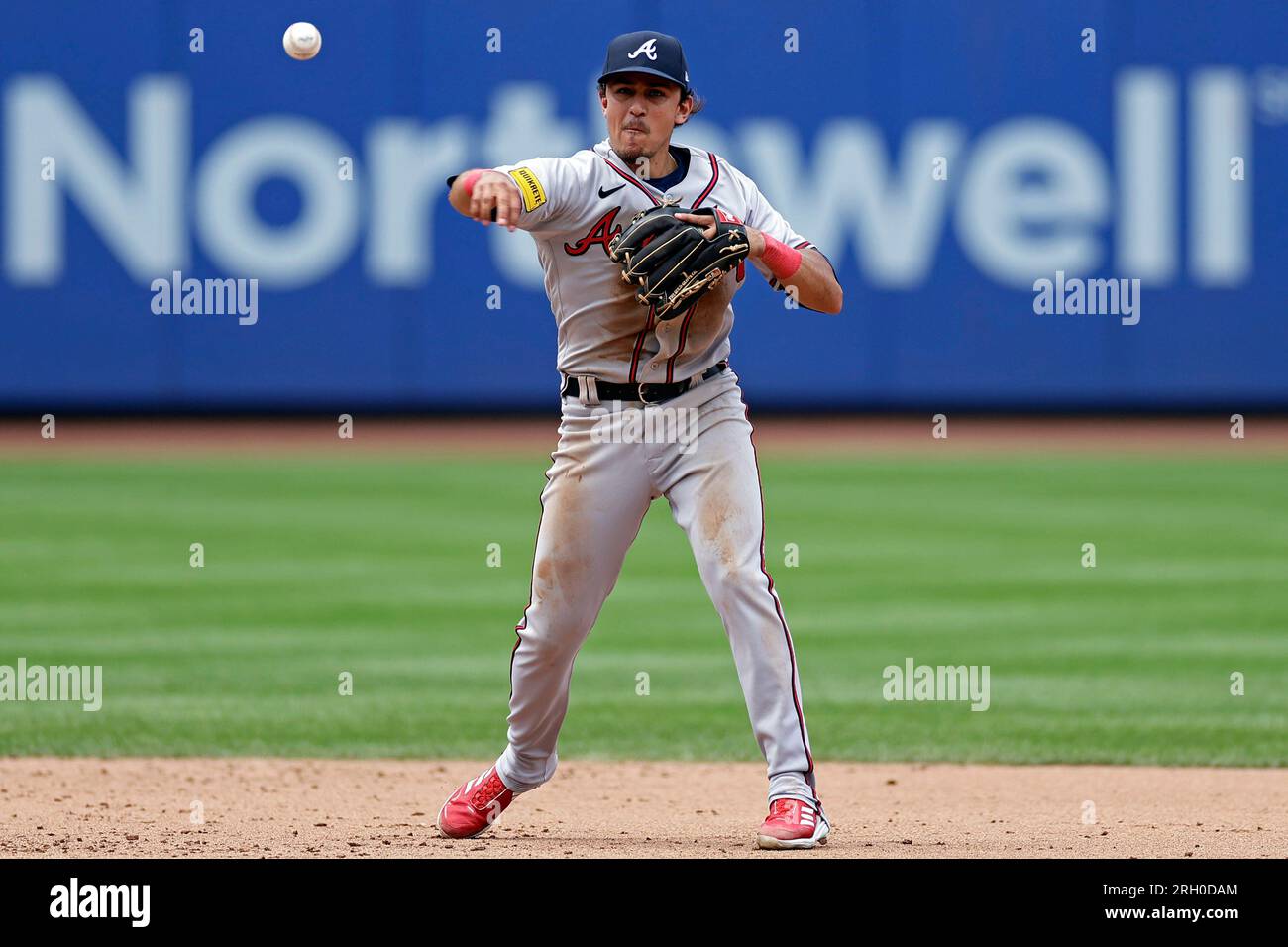 Atlanta Braves second baseman Nicky Lopez in action against the New ...