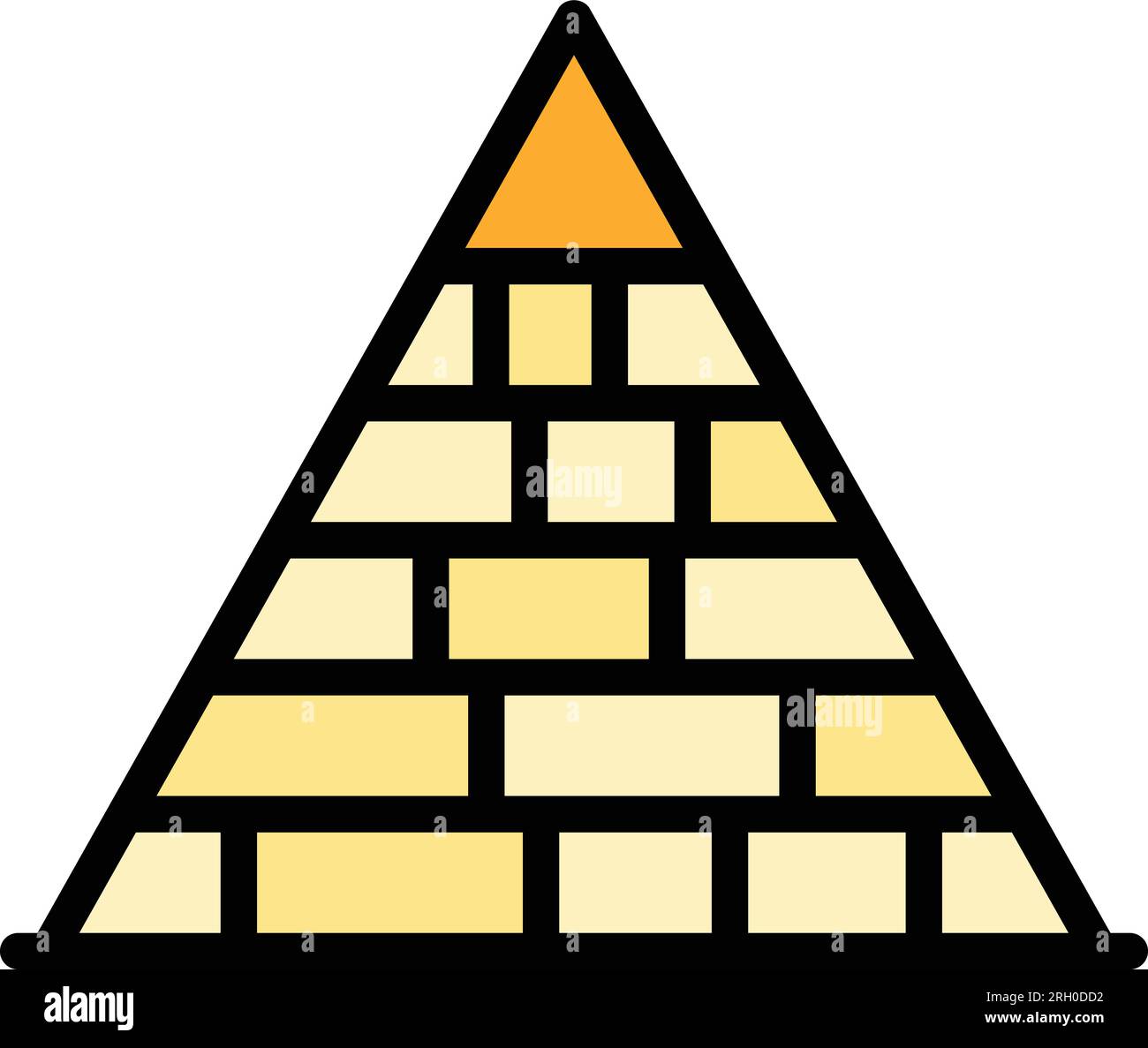Great pyramid icon outline vector. Ancient egypt. Cairo desert color ...