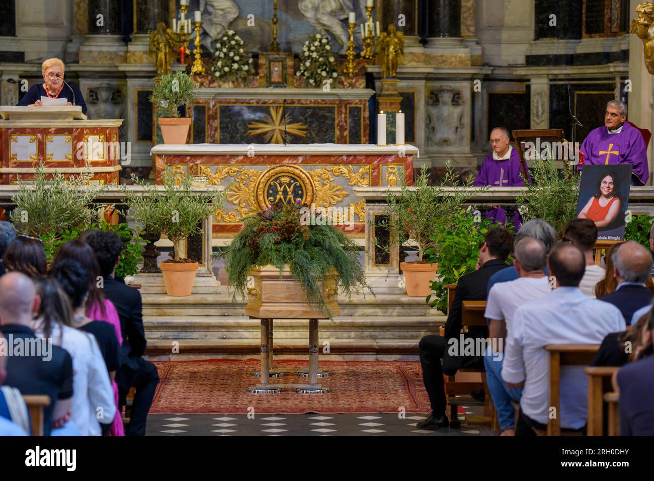 Rome, Rome, Italy. 12th Aug, 2023. A moment of the funeral ceremony in ...