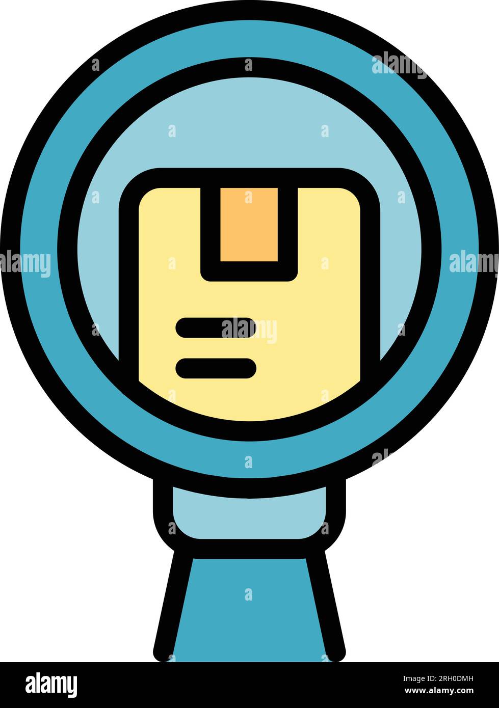 Inventory optimization icon outline vector. Digital management. Control ...