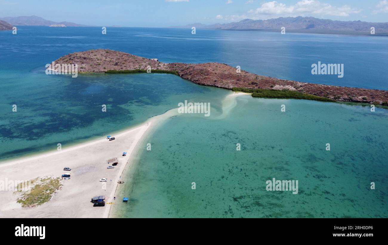 DRONE PHOTOGRAPHY AT EL REQUESON BEACH BAJA CALIFORNIA SUR MEXICO Stock ...
