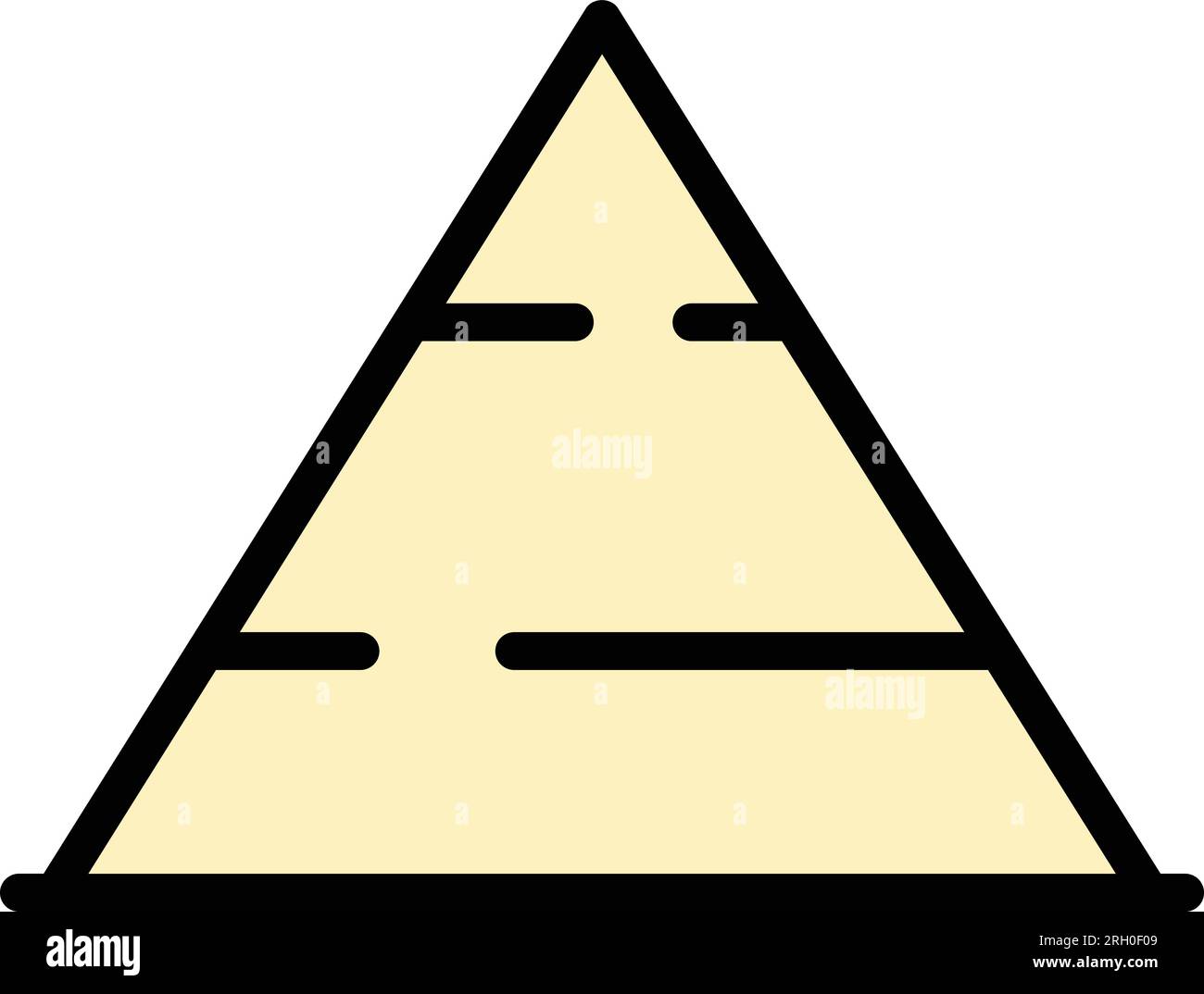Desert pyramid icon outline vector. Ancient egypt. Sand landscape color ...