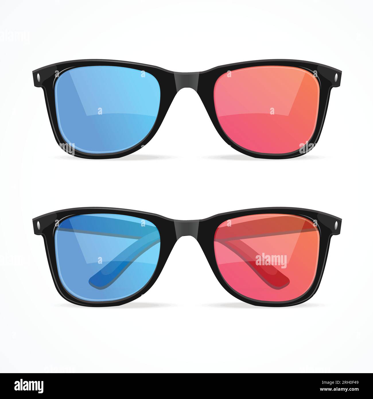3d Glasses for Cinema Set. Vector illustration Stock Vector Image & Art ...
