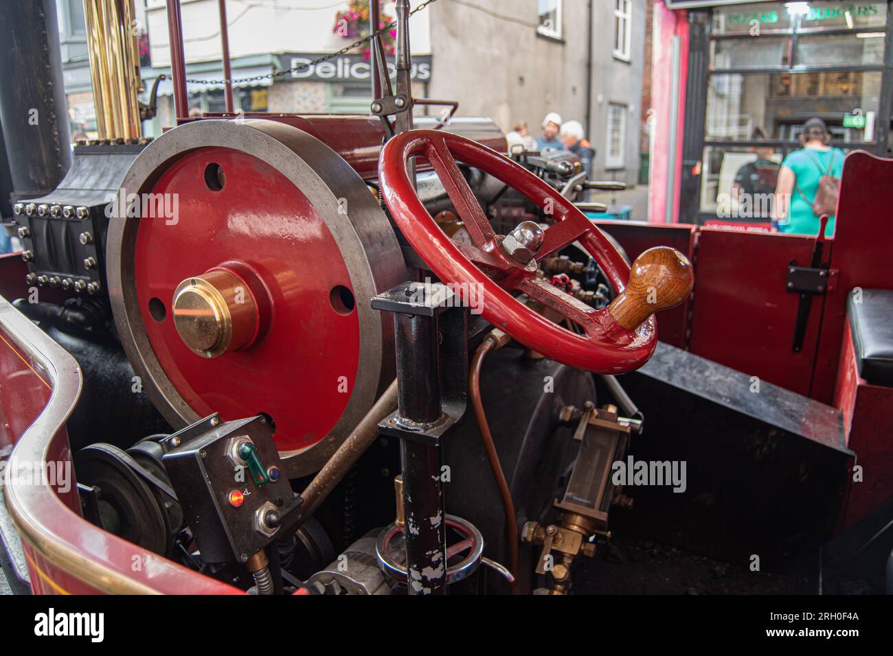 Red Steam Engine Interior At Driffield Steam Rally 2023 Stock Photo - Alamy