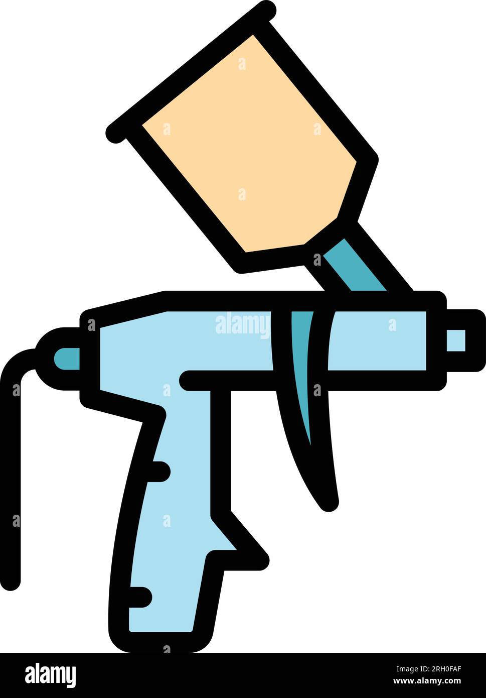 Sprayer tool icon outline vector. Spray paint. Gun air color flat Stock ...