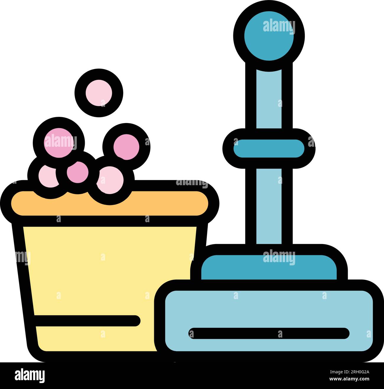 Cleaning mop bucket icon outline vector. Home service. Cleanup company ...